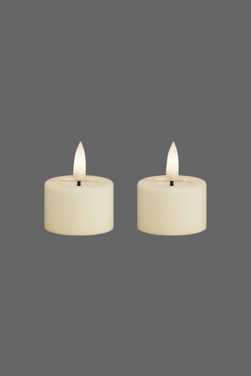 Led theelichtjes creme - 2,7x4,0cm - 2 stuks – Hillary'sHome